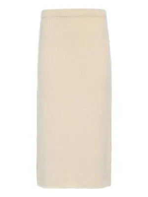 Gabriela Hearst Dorcas Cashmere Knit Midi Skirt - Ivory