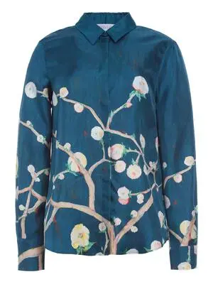 GABRIELA HEARST Henri Printed Silk Twill Blouse