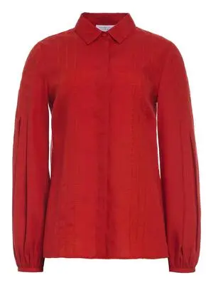 Gabriela Hearst Inga Linen Blouse - Antelope Orange