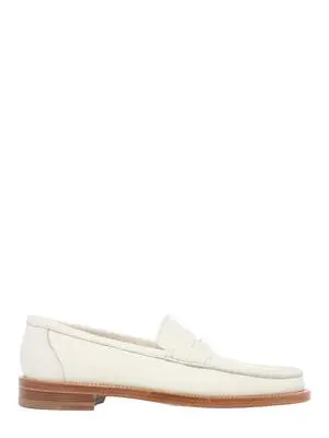 Gabriela Hearst Pierre Loafer In Textured Leather - Ivory