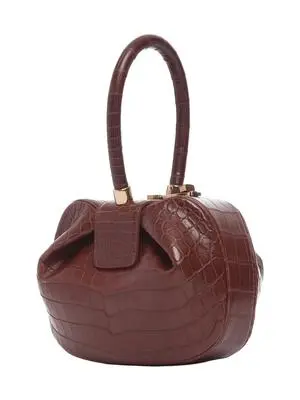 Gabriela Hearst Nina Bag In Crocodile Leather - Cognac