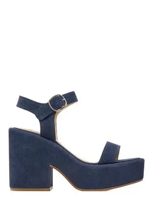 Gabriela Hearst Iman Platform Sandals - Navy