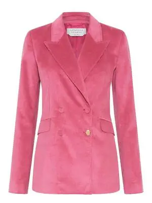 Gabriela Hearst Angela Sea Island Cotton Corduroy Blazer Fuchsia