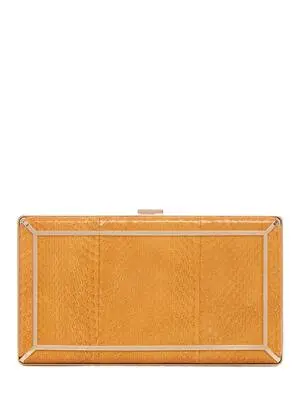 Gabriela Hearst Callas Snakeskin Clutch - Saffron