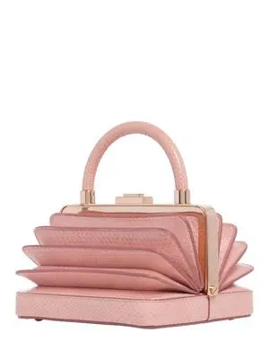 Gabriela Hearst Diana Bag In Snakeskin - Pink