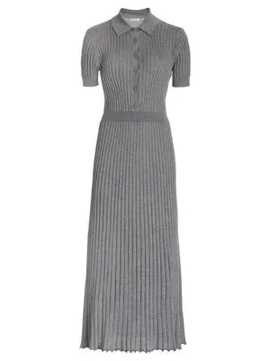 Gabriela Hearst Amor Knit Midi Dress - Heather Grey