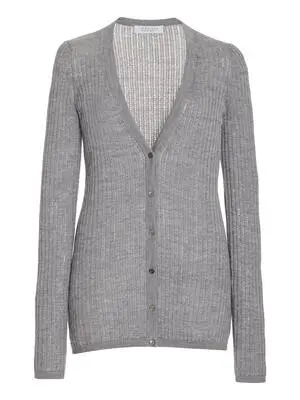 GABRIELA HEARST Emma Pointelle Knit Cardigan