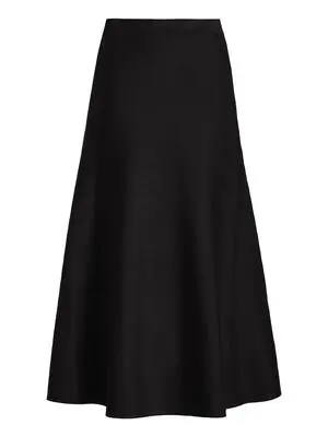Gabriela Hearst Merino Wool Cashmere Freddie Knit Midi Skirt - Black