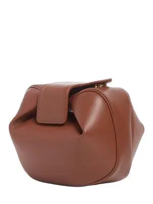 Gabriela Hearst Soft Demi Nappa Leather Clutch - Cognac