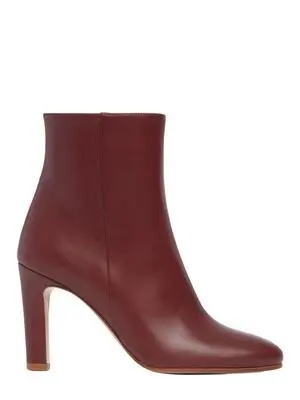 Gabriela Hearst Lila Leather Ankle Boots - Windsor Wine