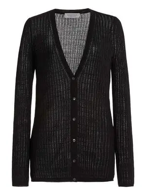 GABRIELA HEARST Emma Pointelle Knit Cashmere Silk Cardigan