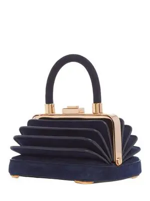 Gabriela Hearst Mini Diana Suede Bag - Navy