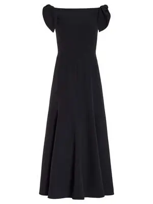 Gabriela Hearst Eda Off-the-shoulder Silk Dress - Black