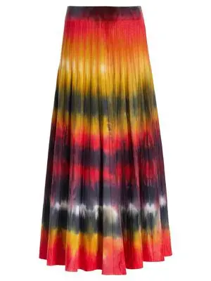 Gabriela Hearst Ella Knit Midi Skirt - Fire Tie Dye