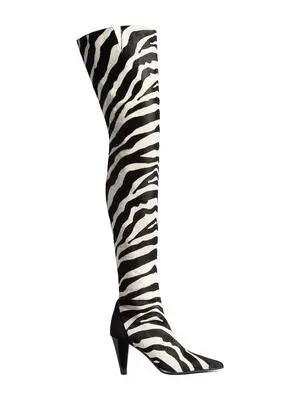 Khaite Harvey Over-the-knee Boot - Black / White