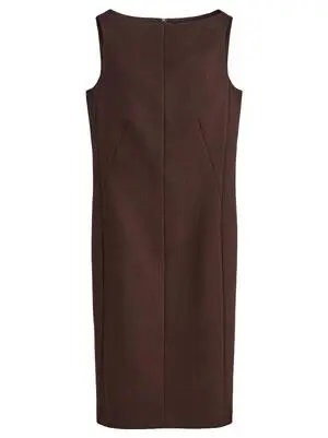Cos Tailored Wool Midi Dress - Brown