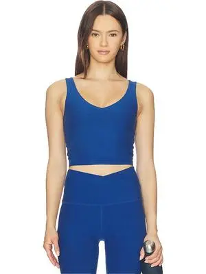 Beyond Yoga Spacedye Good Day Cropped Tank Top - Marine Blue Heather