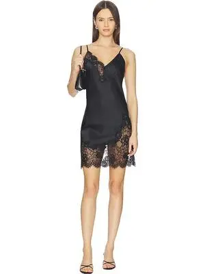 Fleur Du Mal Juliet Mini Slip Dress - Black