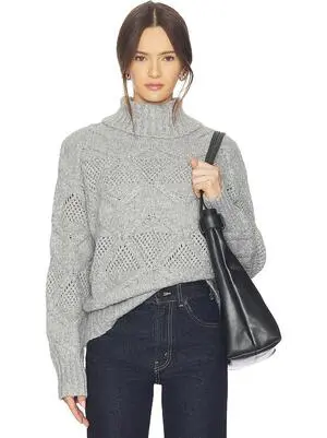 Astr The Label Janeth Turtleneck Sweater - Heather Grey