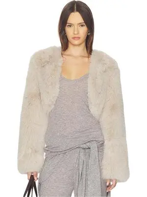 UNREAL FUR Empress Faux Fur Jacket - Almond
