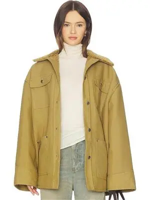 Nanushka Zonta Jacket - Yellow Khaki