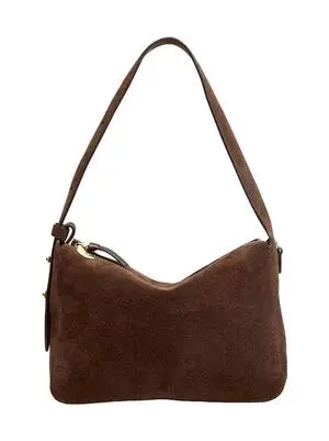 CLARE V. Fleurine Suede Shoulder Bag