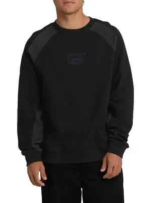 BILLABONG Embroidered Fleece Sweatshirt - Black