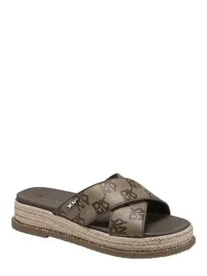 Dkny Berris Cross Band Slide Sandal - Chino