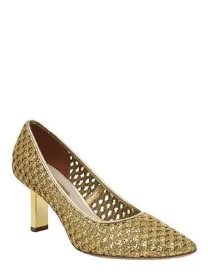 Franco Sarto Julissa Pointed Toe Pump - Gold Woven