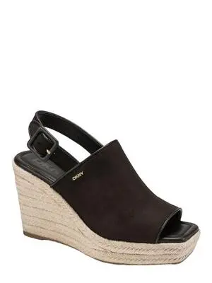 Dkny Coralyn Wedge Slingback Sandals - Brown