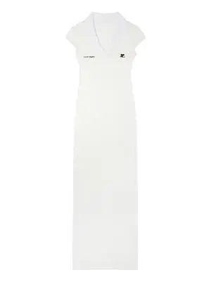 COURRÃ¨GES Courrèges Heritage Sports Polo Long Dress - White
