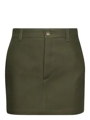 Wardrobe.NYC Drill Mini Skirt - Green