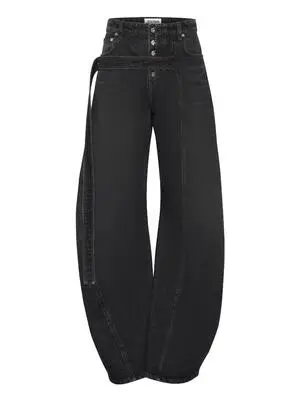 Jean Paul Gaultier Vintage Strap Detail Jeans - Black