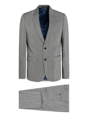 Paul Smith Herringbone Tweed Suit - Gray