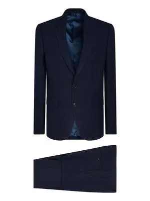 Paul Smith Checked Woolblend Tweed Suit - Navy
