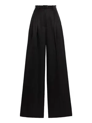 Gabriela Hearst Vargas Belted Wide-leg Pants - Black
