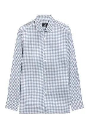 Dunhill Gingham Cottonpoplin Shirt - Light Blue