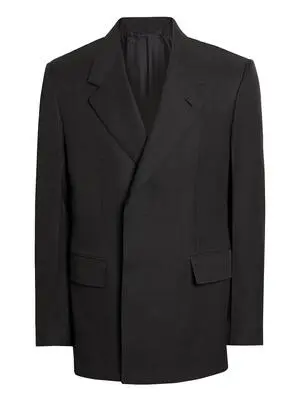 Dunhill Doublebreasted Wool And Silkblend Blazer - Black
