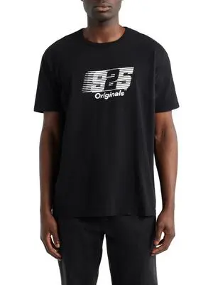 925 ORIGINALS Marathon Graphic Print T-shirt - Black