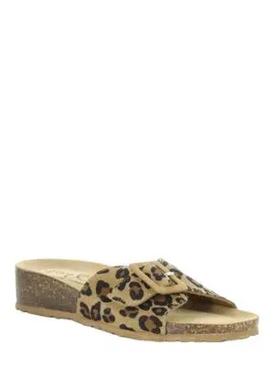 BOS. & CO. Lyra Wedge Slide Sandal - Leopard