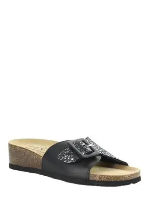 BOS. & CO. Lyra Wedge Slide Sandal - Nero
