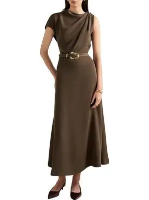 EVER NEW Draped Maxi Dress - Chocolate