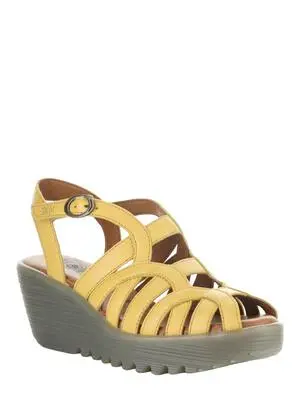 Fly London Lemy Platform Wedge Sandal - Bumblebee