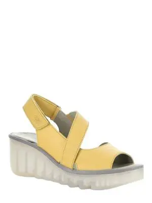 Fly London Basy Slingback Platform Wedge Sandal - Bumblebee