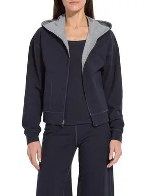 Lyssé Jovie Reversible Zip Hoodie - True Navy/grey Melange