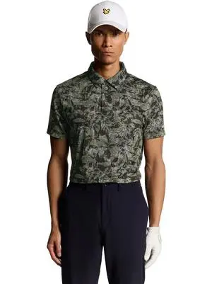 LYLE & SCOTT Golf Digital Floral Polo Shirt - Jet Black