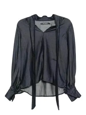 Karl Lagerfeld Ribbon Long-sleeve Blouse - Blue