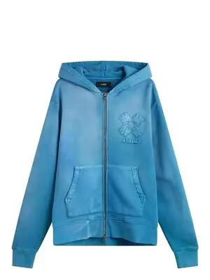 Amiri Appliqué Zip Hoodie - Blue
