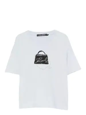 Karl Lagerfeld Graphic-print Short-sleeve T-shirt - Blue