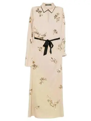 Karl Lagerfeld Sequin-embellished Satin Maxi Dress - Neutrals